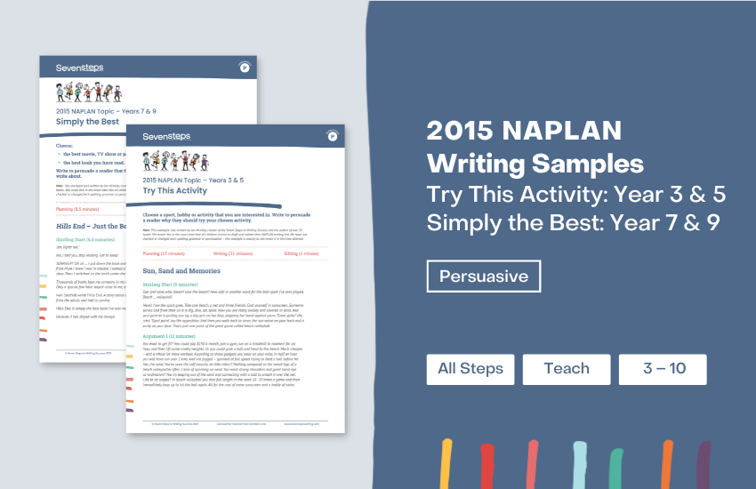 NAPLAN Writing Samples - Seven Steps