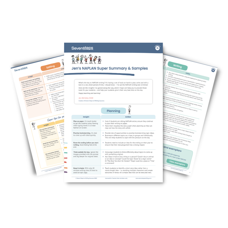 Free writing resources for teachers