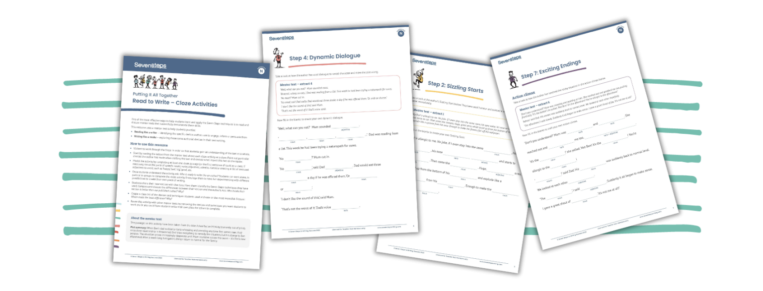 Reading to write with the Seven Steps